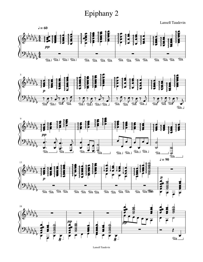 Epiphany 2 Sheet music for Piano (Solo) | Musescore.com