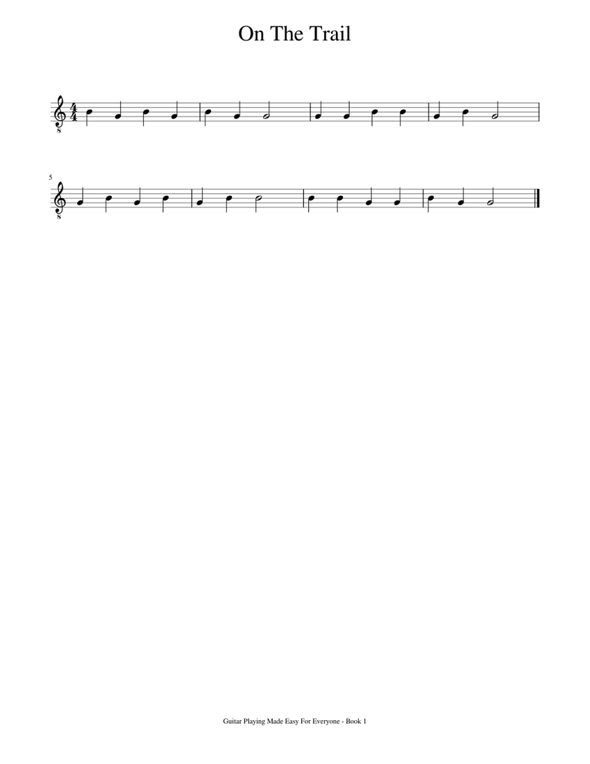 On_The_Trail Sheet music for Guitar (Solo) | Musescore.com