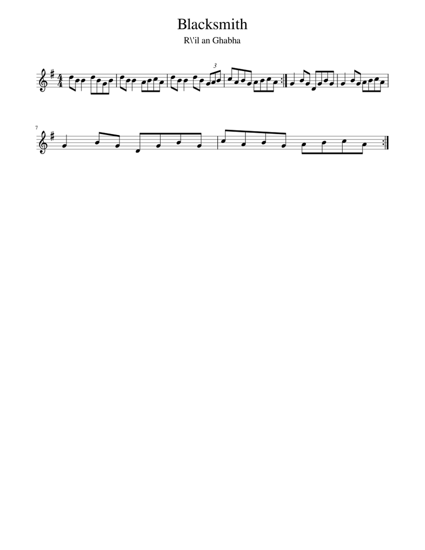 Blacksmith Sheet music for Piano (Solo) Easy | Musescore.com