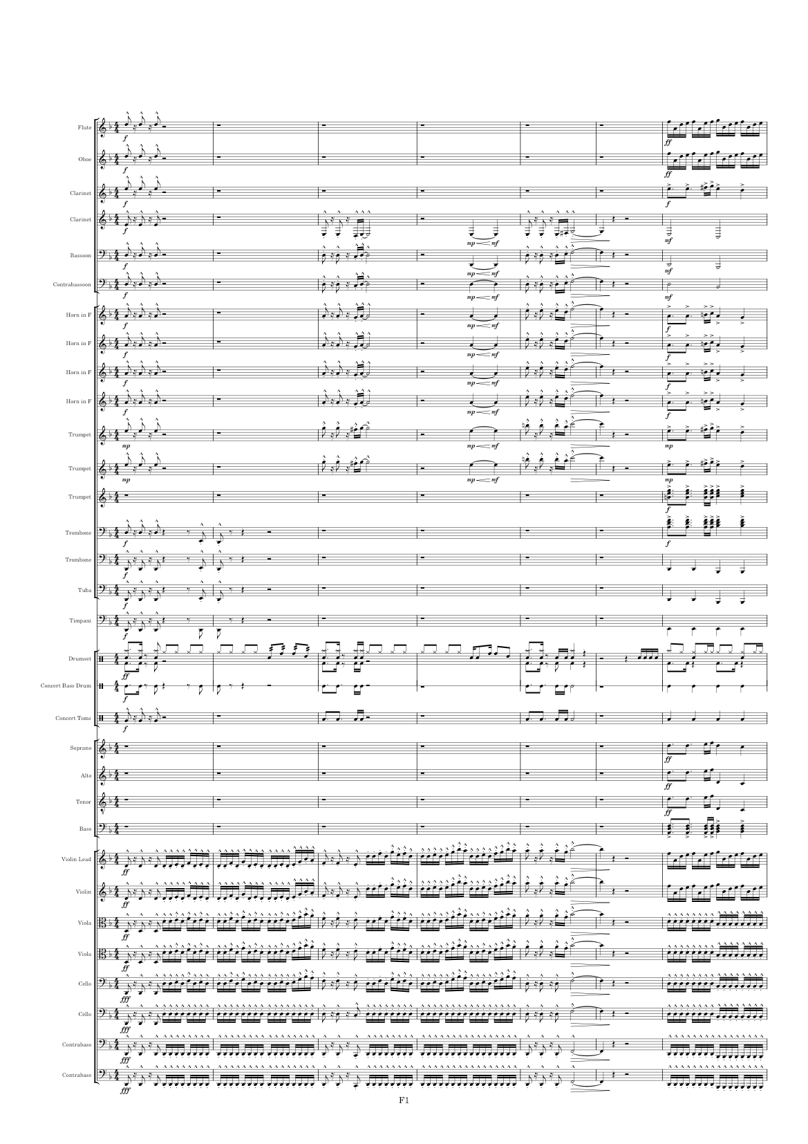 Formula 1 Theme – Brian Tyler Sheet Music for Trombone, Tuba, Flute, Oboe & more instruments ...