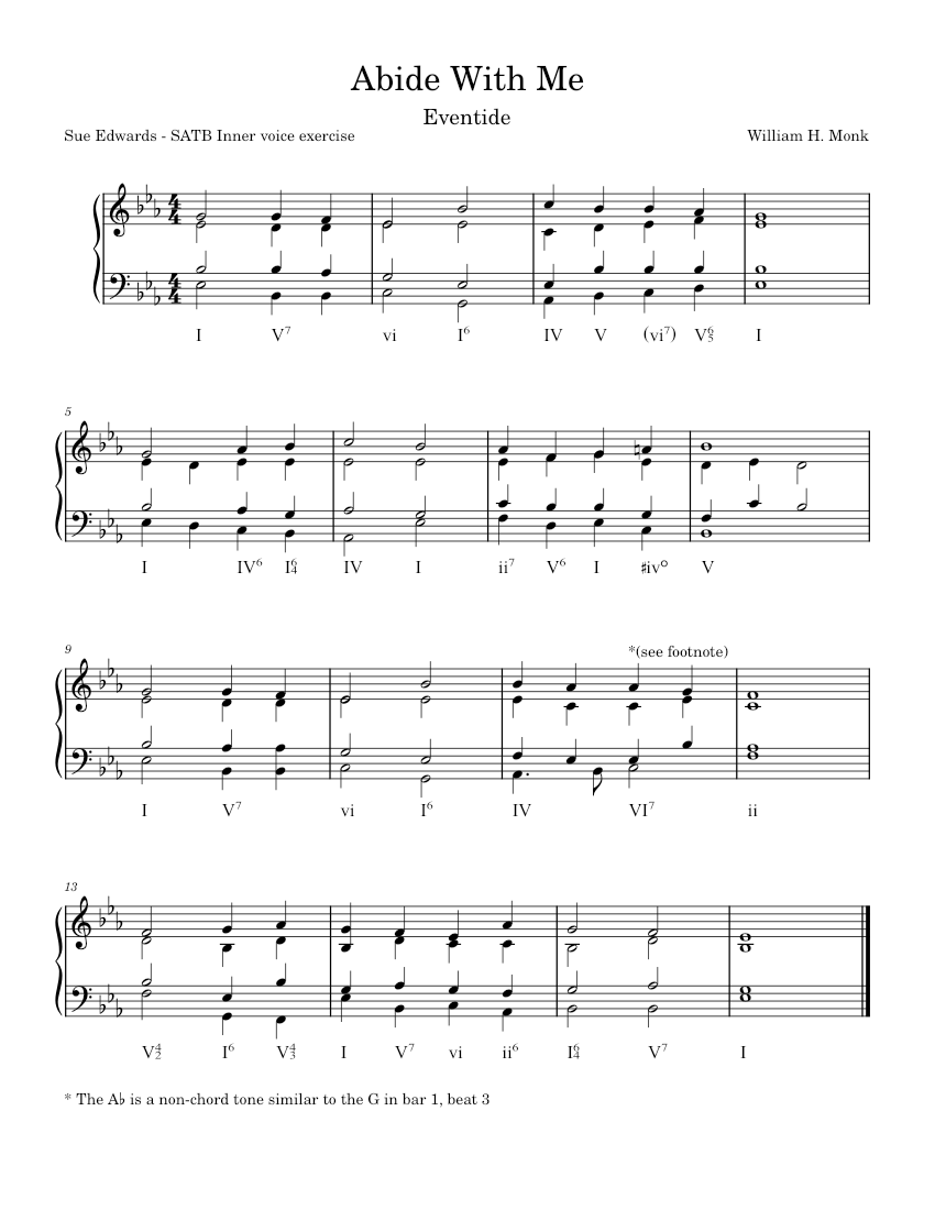 Abide with Me SATB project - Abide with me - Sue Edwards Sheet music ...