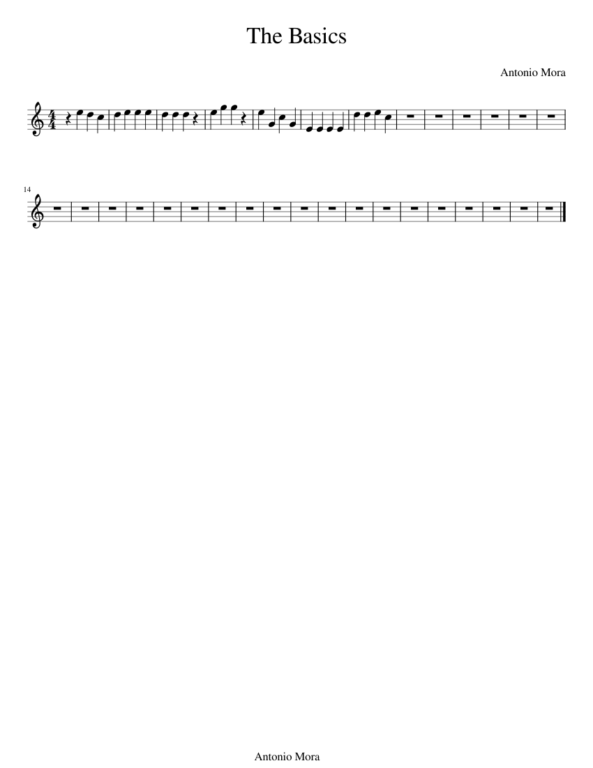 The Basics Sheet music for Piano (Solo) | Musescore.com