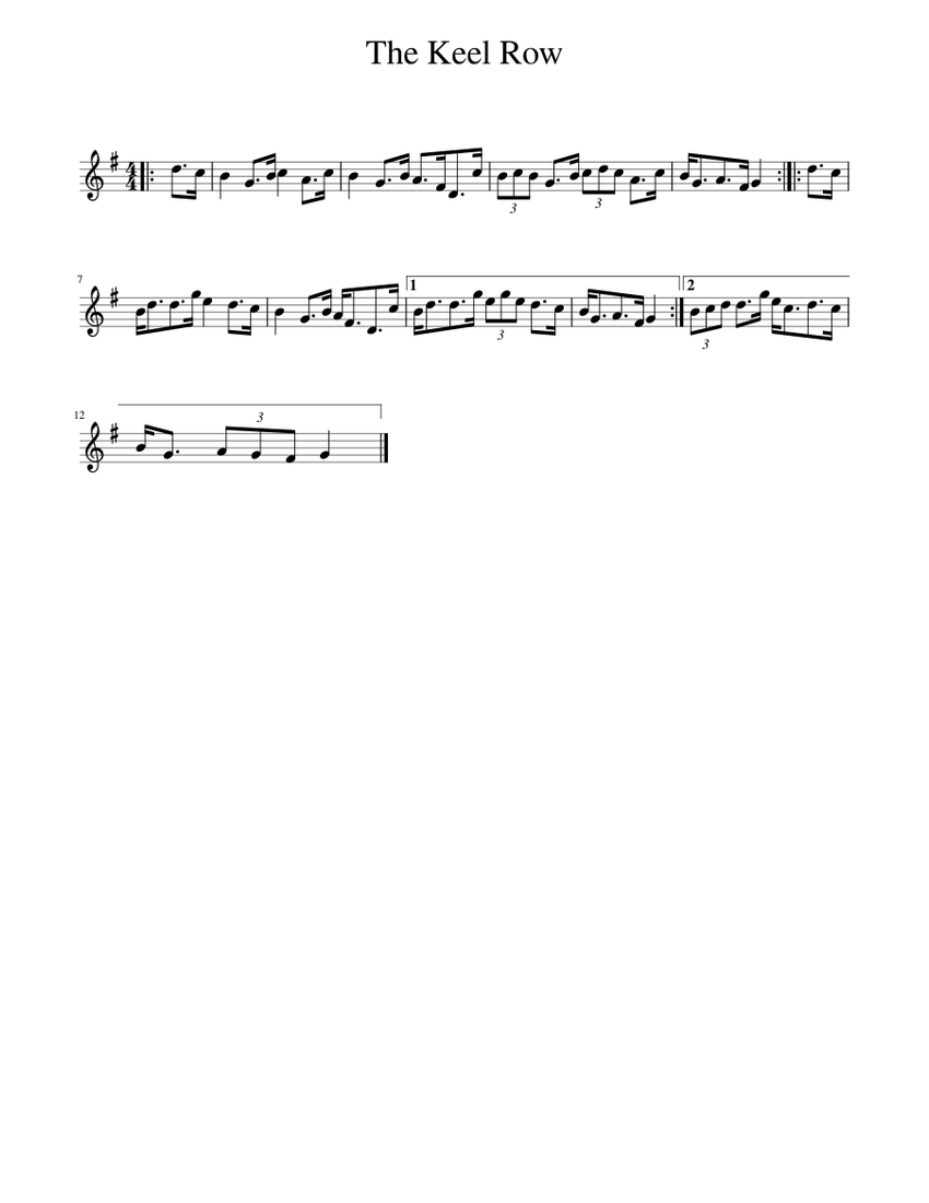 The Keel Row - piano tutorial