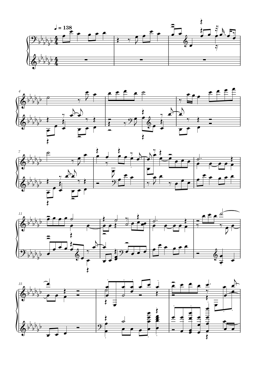 Undertale-Ruins – Toby Fox Sheet music for Piano (Solo) | Musescore.com