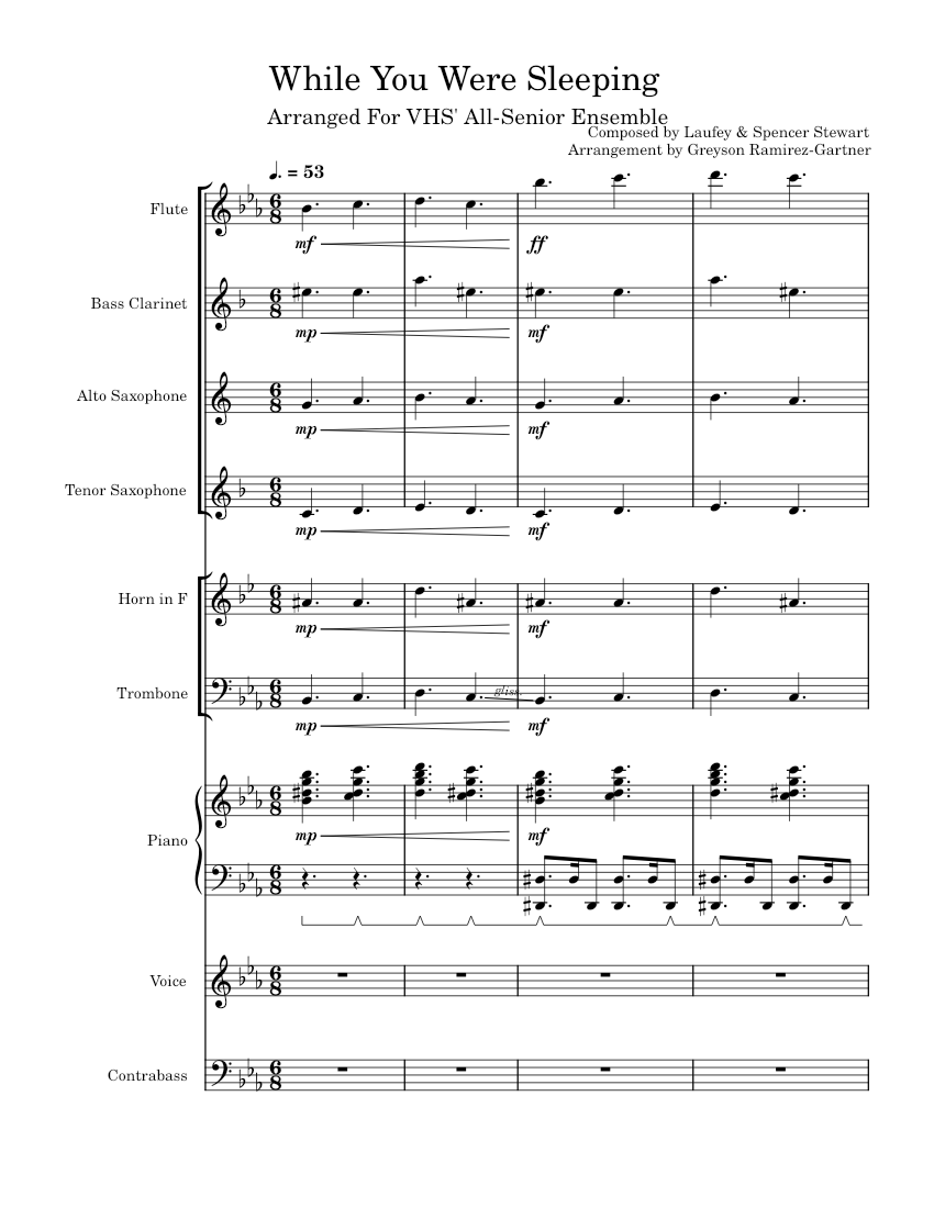 While You Were Sleeping – Laufey Sheet Music for Piano, Trombone, Flute, Saxophone alto & more ...