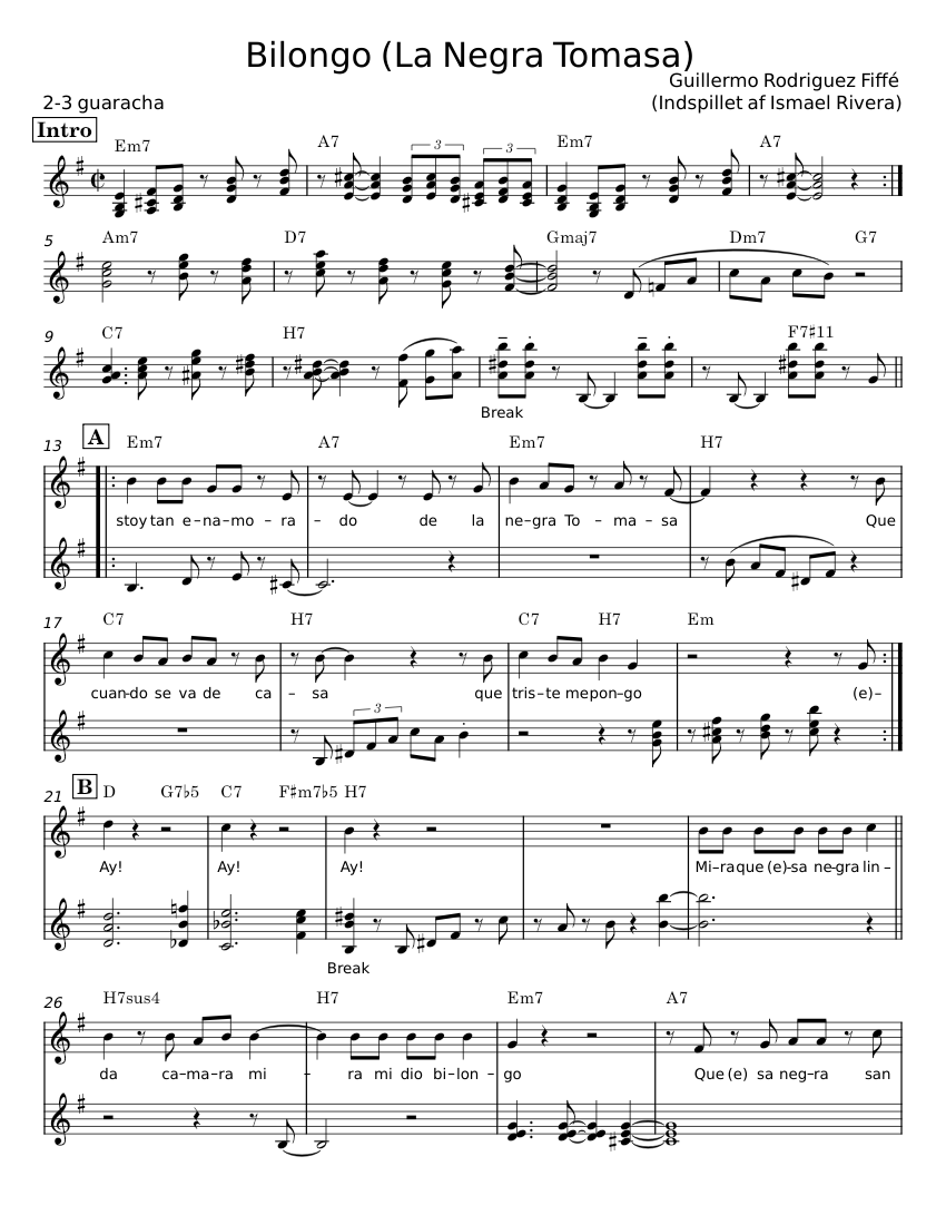 Bilongo Sheet music for Piano, Synthesizer (Mixed Duet) | Musescore.com