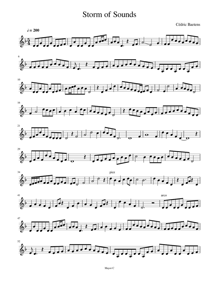 Storm of Sounds Sheet music for Violin (Solo) | Download and print in ...