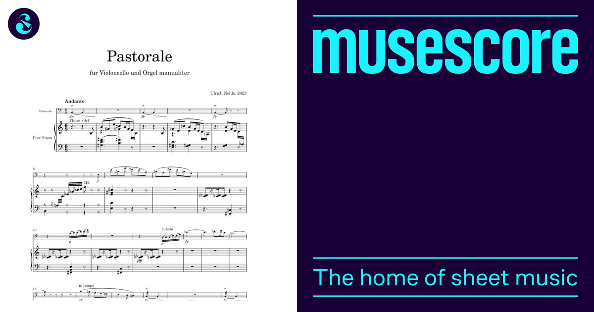 Pastorale Sheet music for Organ, Cello (Mixed Duet) | Musescore.com