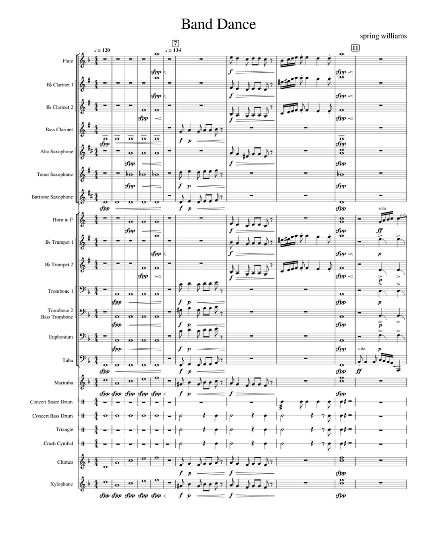 Band Dance Sheet music for Trombone, Euphonium, Tuba, Flute & more ...
