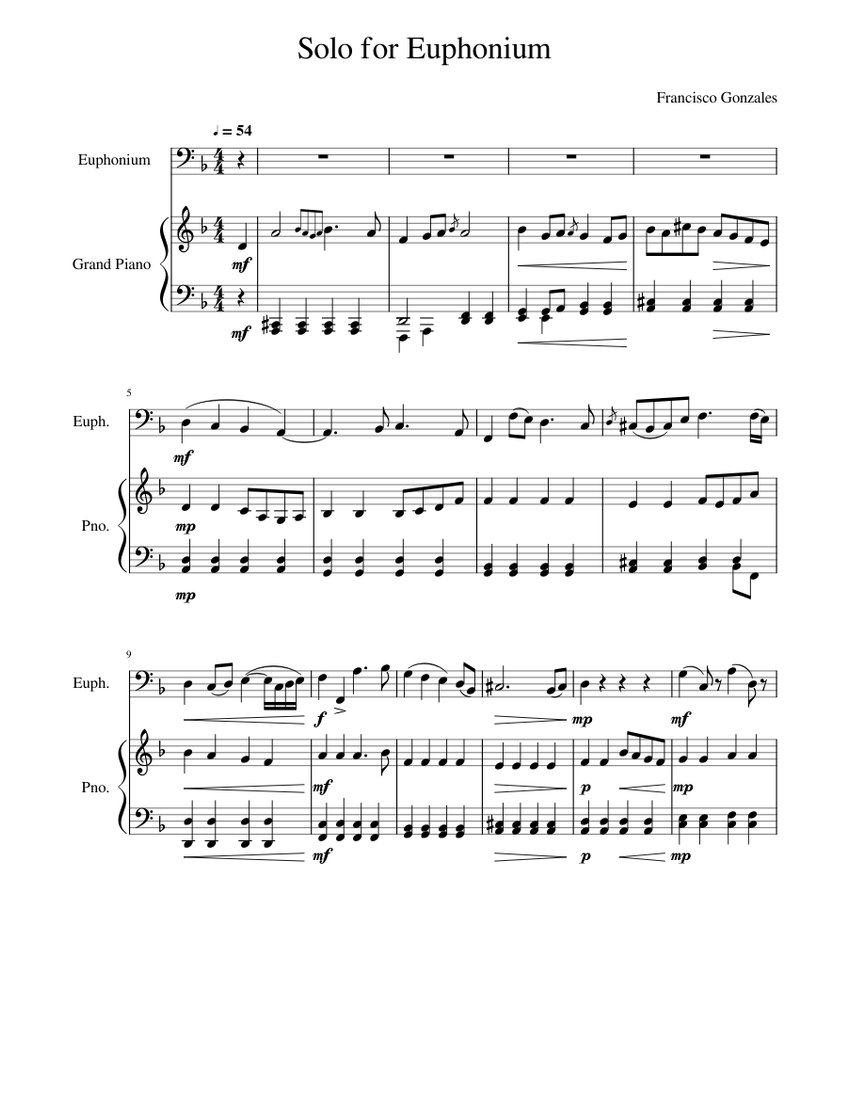 Solo_for_Euphonium Sheet music for Piano, Euphonium (Solo) | Musescore.com