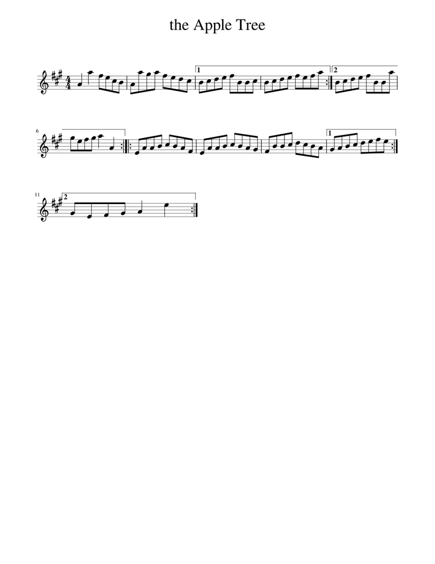 the Apple Tree Sheet music for Piano (Solo) Easy | Musescore.com