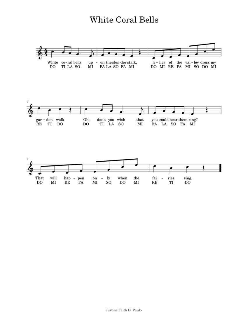 White Coral Bells - GRADE 1 Sheet music for Piano (Solo) Easy ...