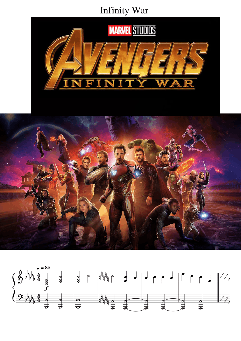 Infinity War - Avengers Infinity War Sheet music for Piano (Solo) Easy | Musescore.com