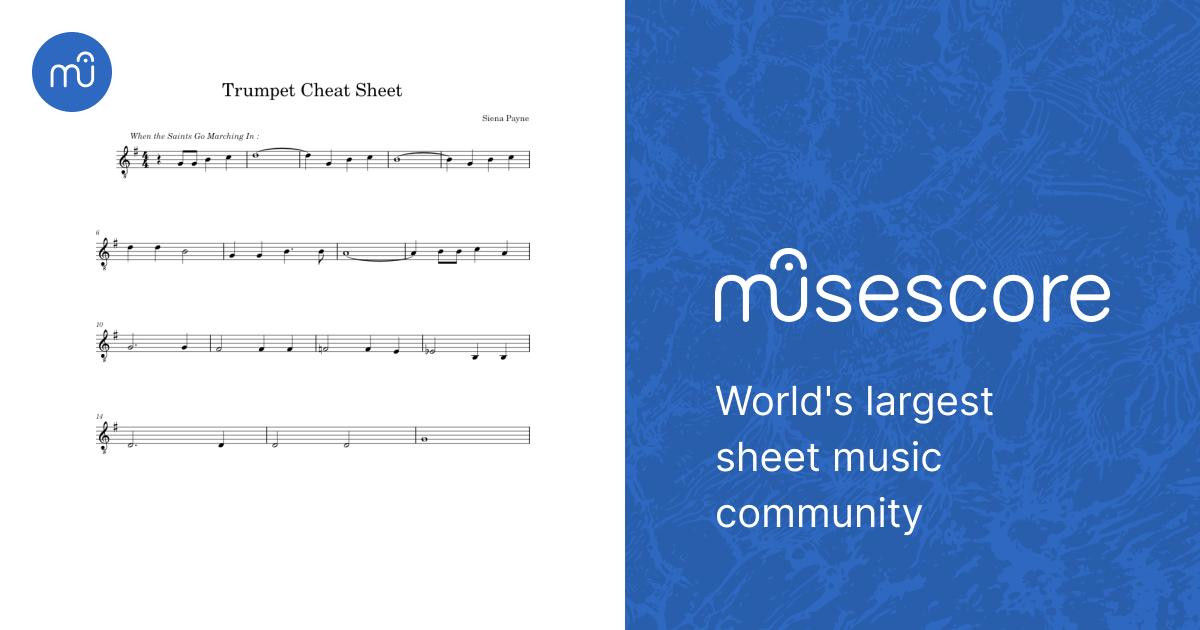 Trumpet Cheat Sheet - piano tutorial