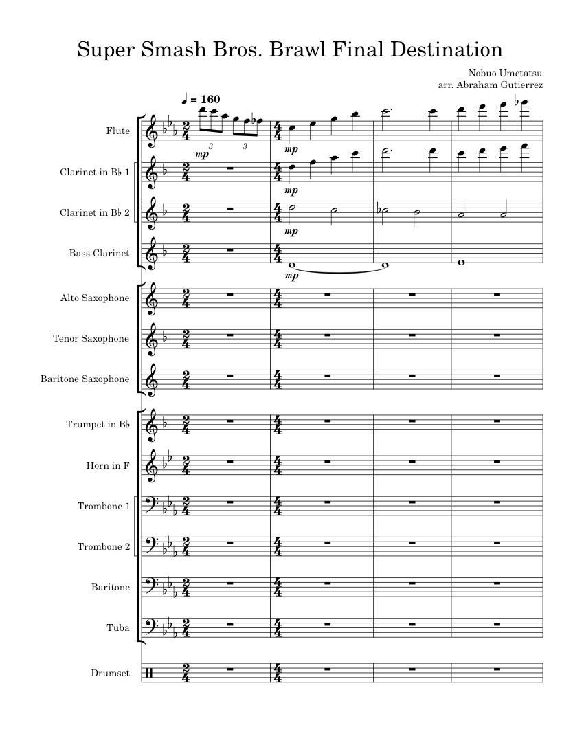 Final Destination (Super Smash Bros Brawl) – SSBB Team Sheet Music for ...