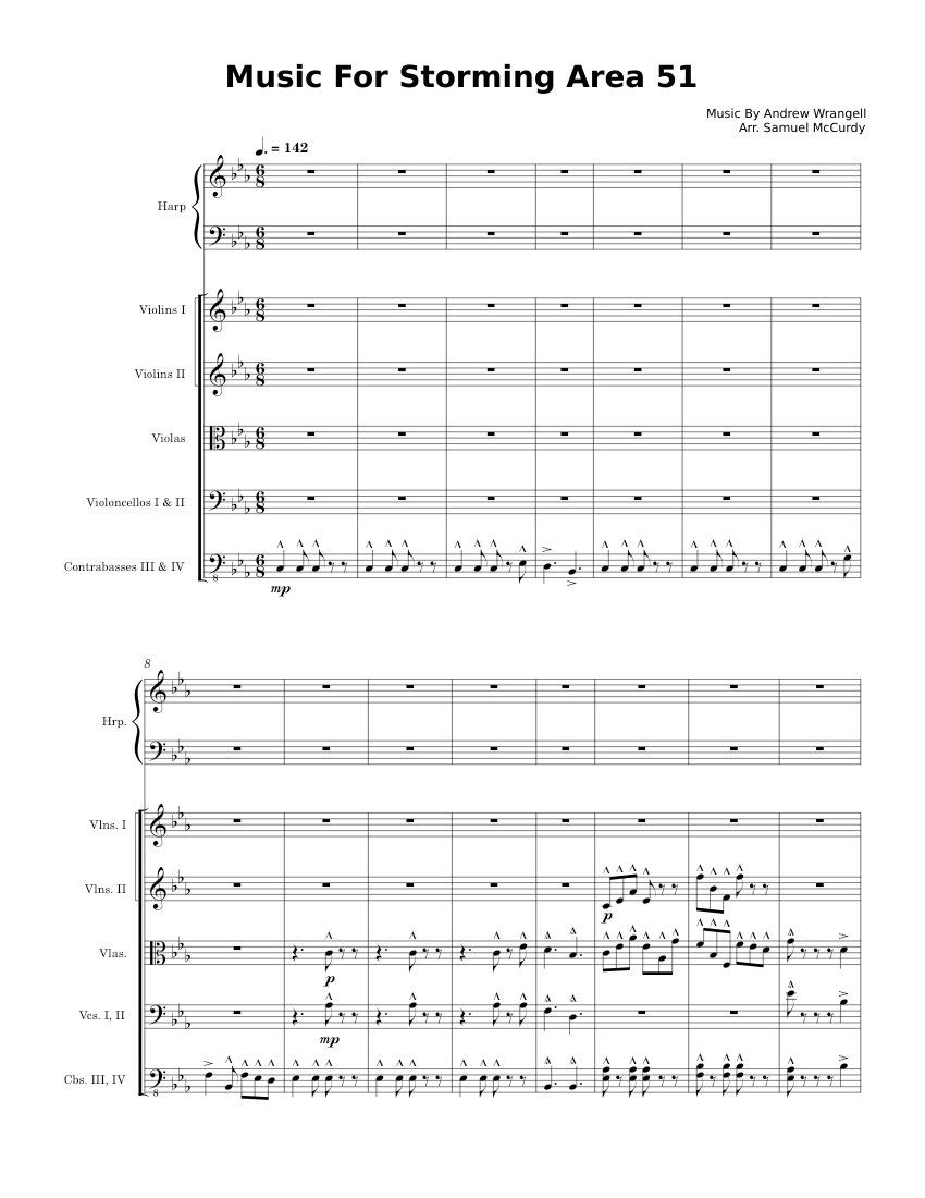 Music For Storming Area 51 -Originally Written For Piano By Andrew Wrangell - Arranged ...