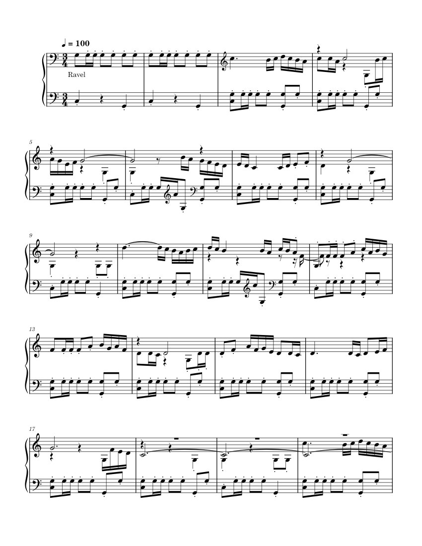ravel bolero Sheet music for Piano (Solo) | Musescore.com