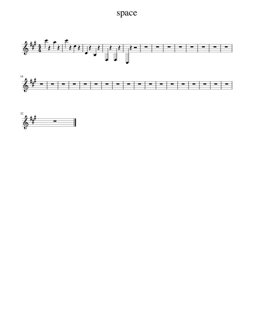 spacesong Sheet music for Piano (Solo) Easy | Musescore.com