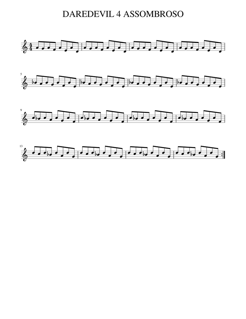 DAREDEVIL_4_ASSOMBROSO Sheet music for Saxophone alto (Solo ...