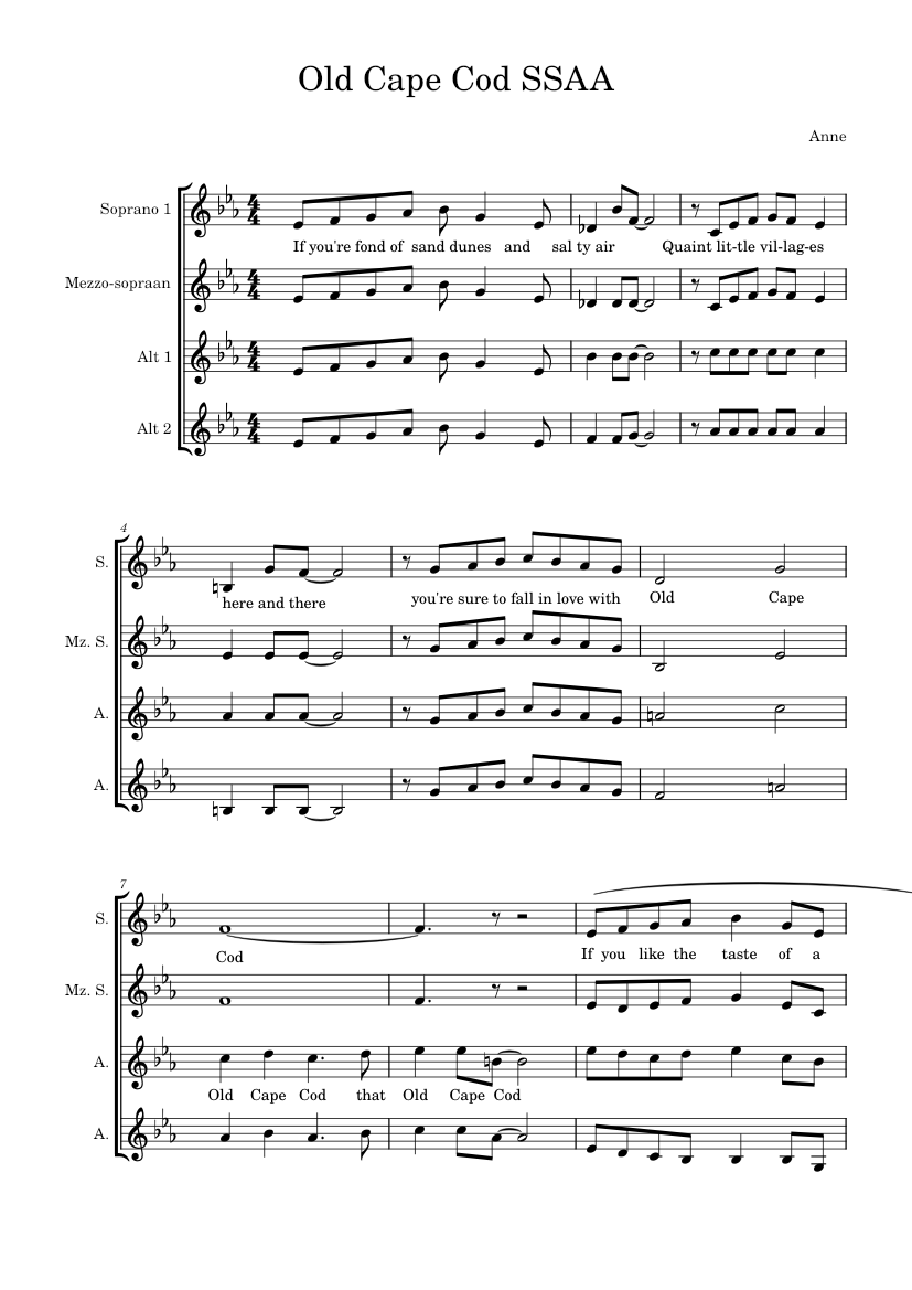 Old cape cod – Patti Page Old Cape Cod – Patti Page - SSAA Sheet Music ...