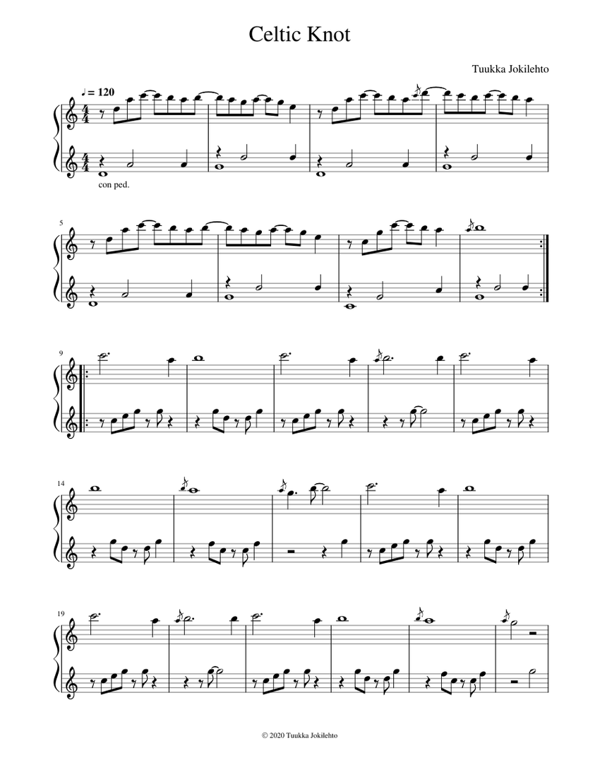 Celtic Knot Sheet music for Piano (Solo) | Download and print in PDF or ...