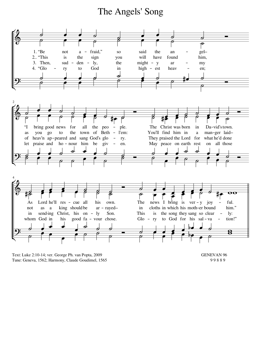 The Angels' Song Sheet music for Organ (Solo) | Musescore.com