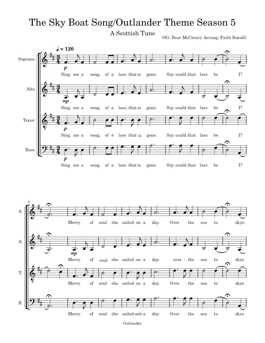 Outlander - the skye boat song – Misc Television Outlander Theme Season ...