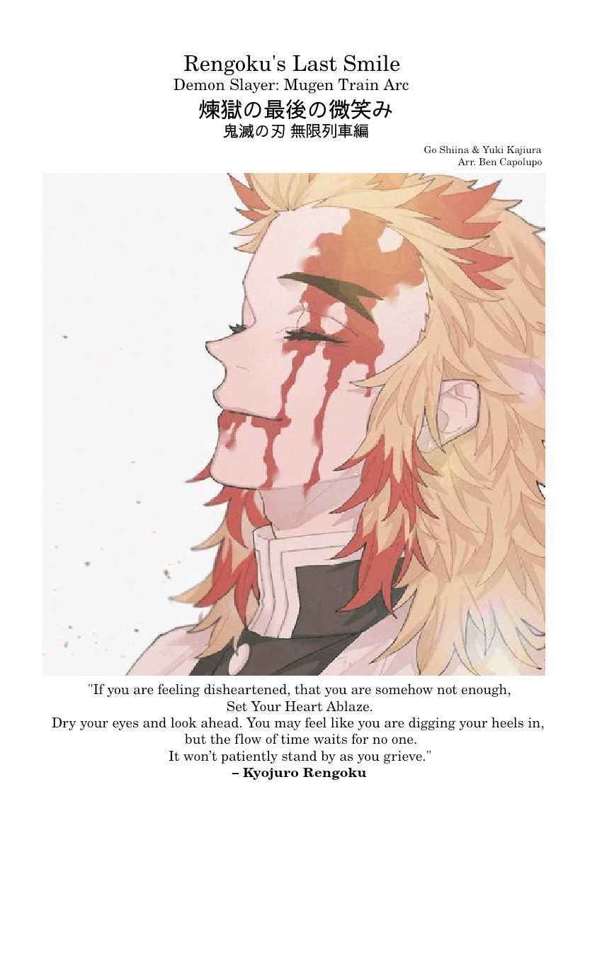 Rengoku's Last Smile – Go Shiina & Yuki Kajiura Sheet Music for Piano ...