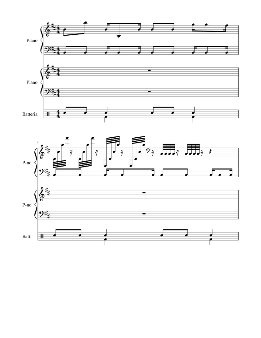 Impulse Sheet music for Piano, Drum group (Mixed Trio) | Musescore.com