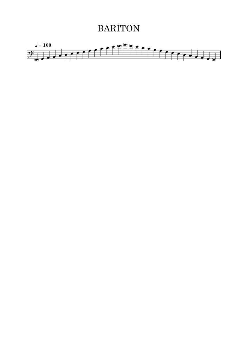 BARİTON Sheet music for Piano (Men’s Choir) Easy | Musescore.com