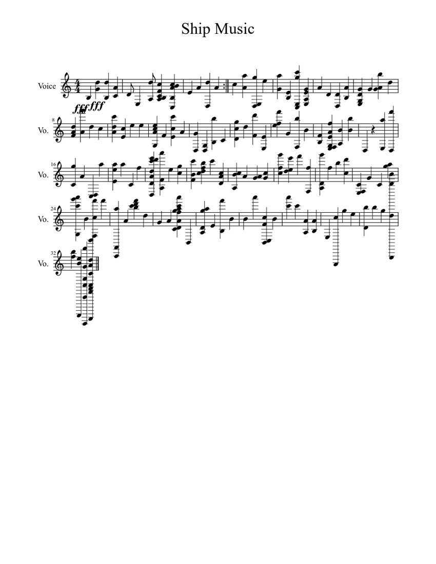 Ship Music Sheet music for Voice (other) (Solo) | Download and print in ...