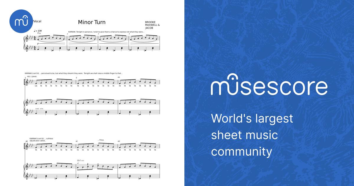 Minor Turn - Brooke Maxwell and Jacob Richmond Sheet music for Piano (Mixed Quartet) | Musescore.com
