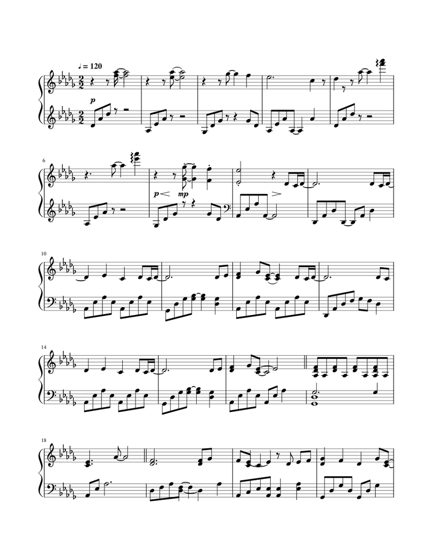 You by Myuu Sheet music for Piano (Solo) | Musescore.com