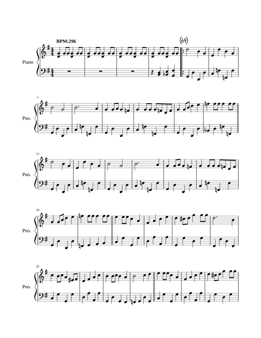 Fiddle de Chocobo - Chocobo Racing Theme Sheet music for Piano (Solo ...