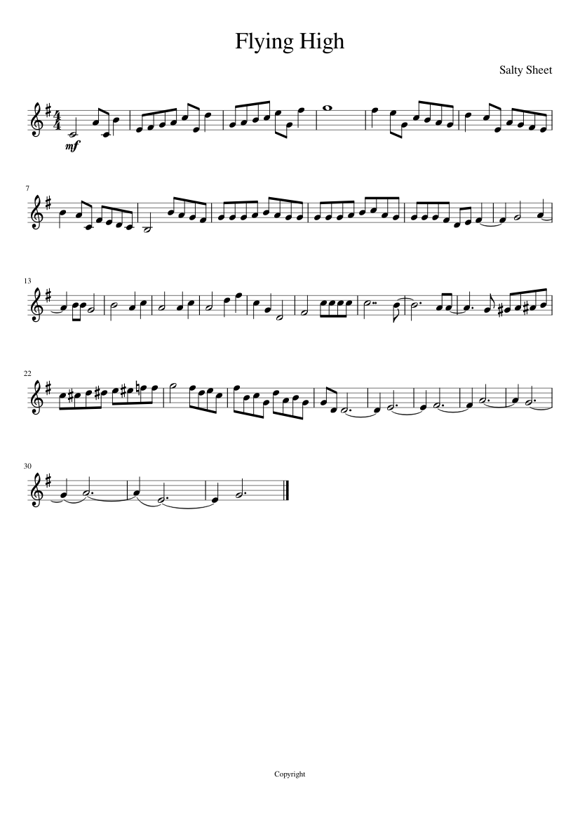 Flying High Sheet music for Saxophone alto (Solo) | Musescore.com