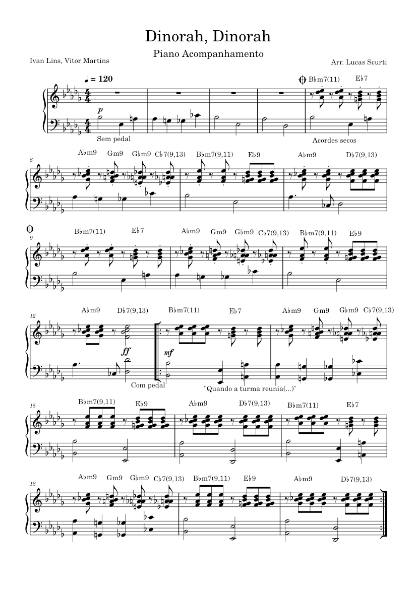 Dinorah Dinorah – Ivan Lins Dinorah, Dinorah por Ivan Lins Sheet Music ...