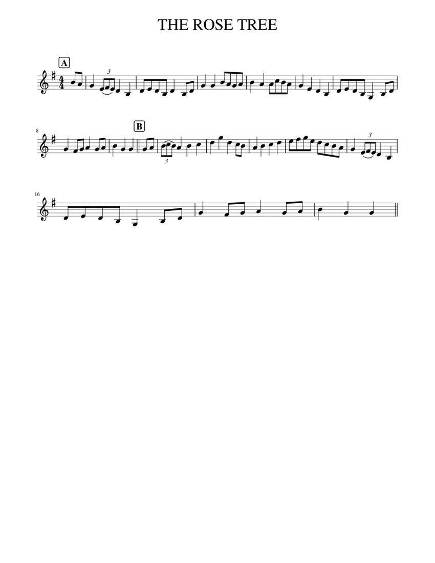 THE ROSE TREE Sheet music for Piano (Solo) Easy | Musescore.com