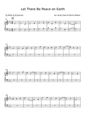 Let There Be Peace On Earth Sheet Music Free Piano
