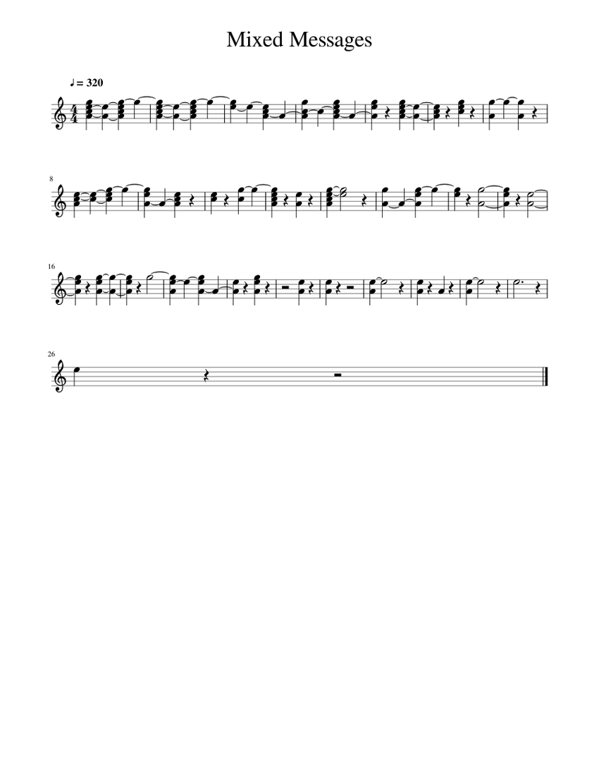 Mixed Messages Sheet music for Piano (Solo) | Musescore.com