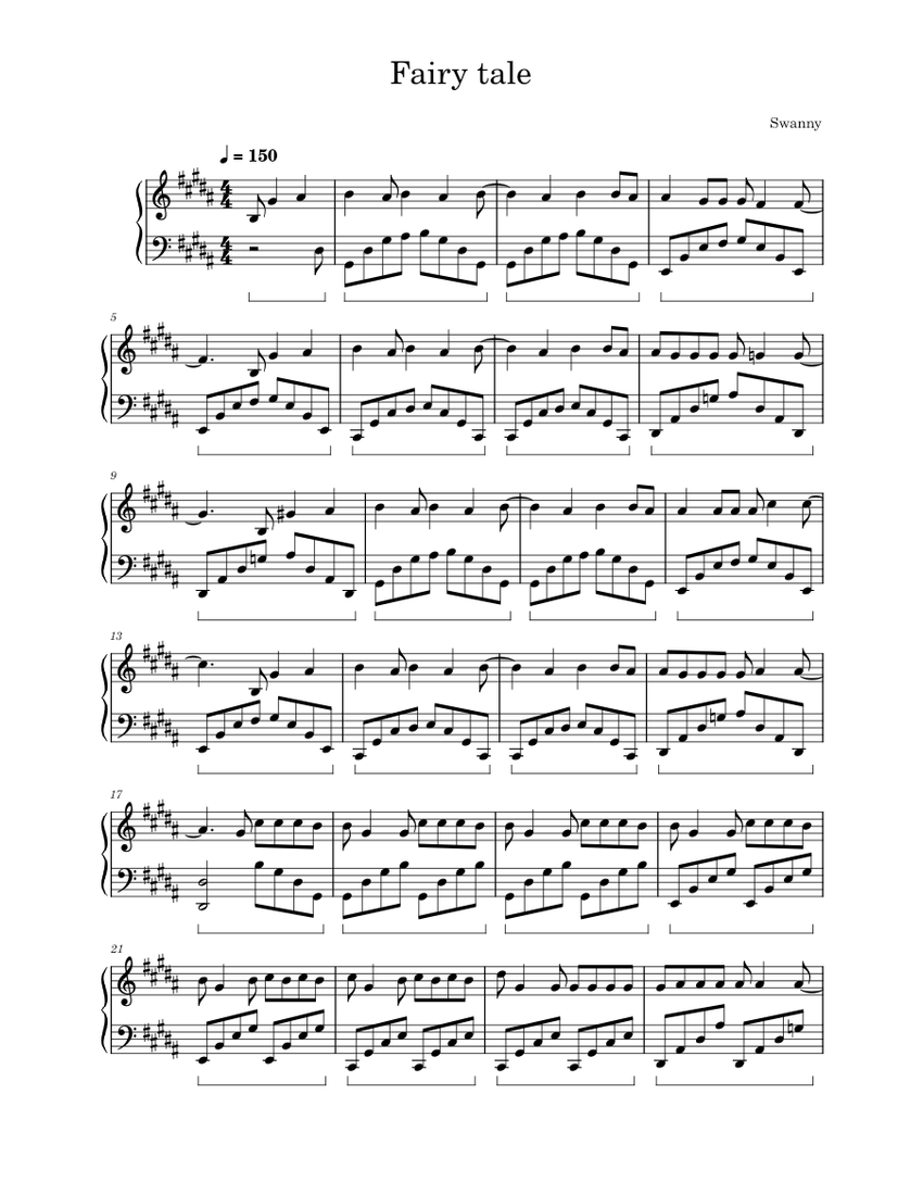 Fairy tale Sheet music for Piano (Solo) | Musescore.com