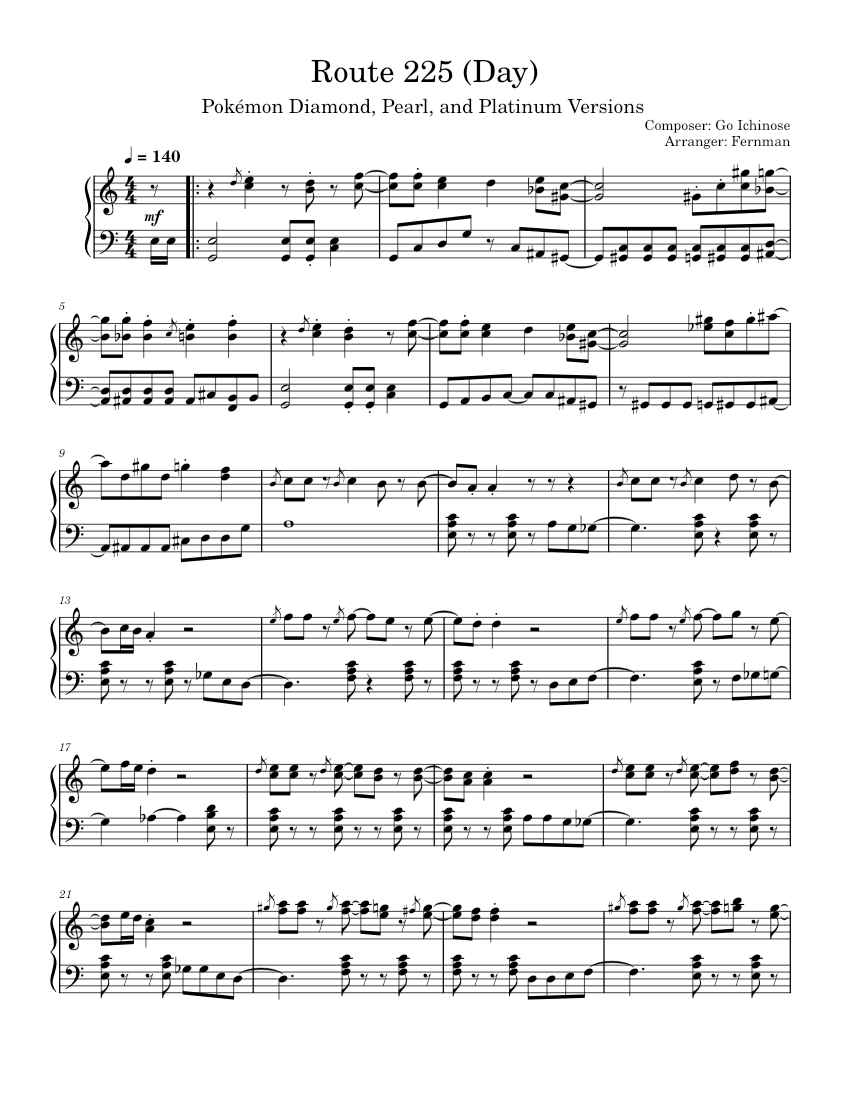 Route 225 (Day) - Pokemon DPP – Go Ichinose Diamond, Pearl, Platinum ...