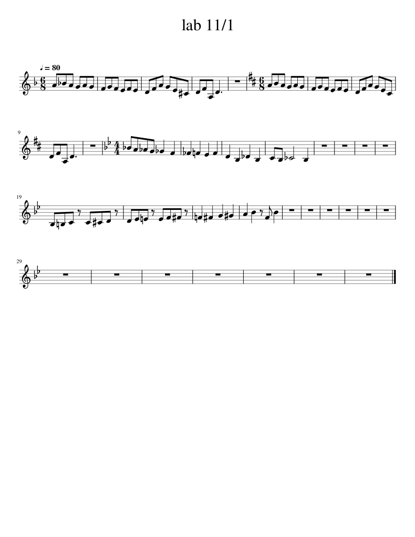 lab 11 1 Sheet music for Piano (Solo) | Musescore.com