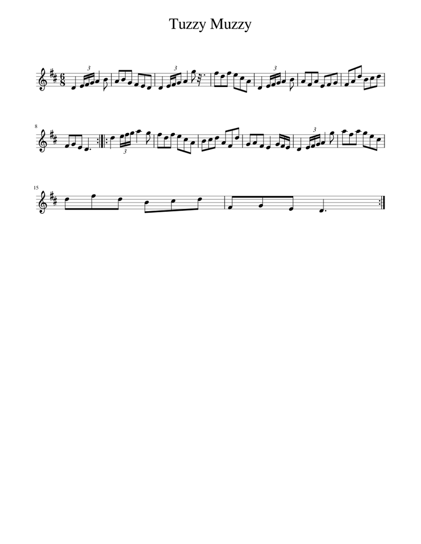 Tuzzy Muzzy Sheet music for Piano (Solo) | Musescore.com