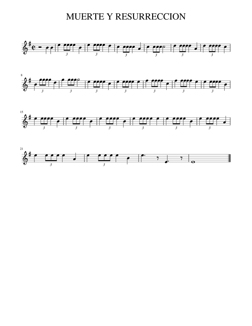 MUERTE Y RESURRECCION Sheet music for Trumpet in b-flat (Solo ...