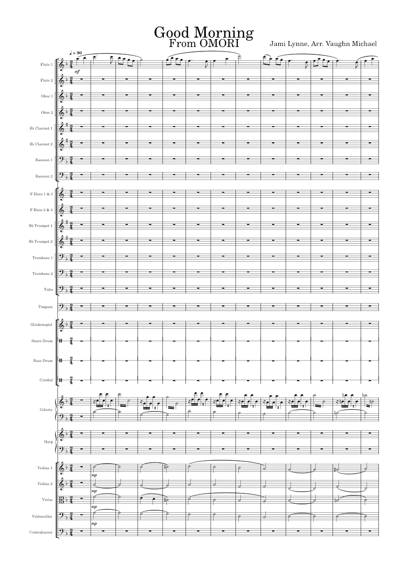 OMORI OST - 177 Good Morning – Jami Lynne Sheet music for Trombone ...