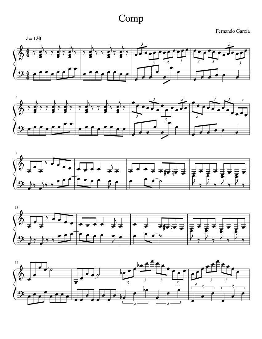 Comp Sheet music for Piano (Solo) | Musescore.com