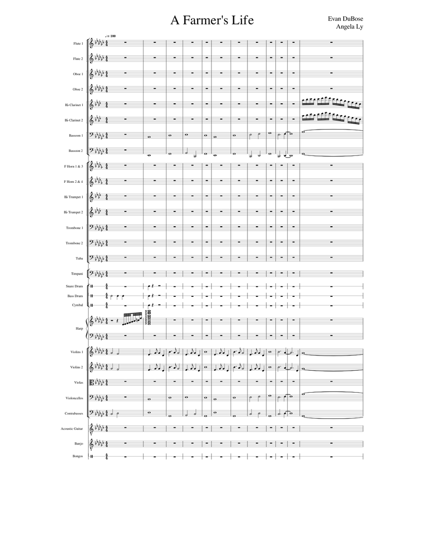 A Farmer's Life Sheet music for Trombone, Tuba, Flute, Oboe & more ...