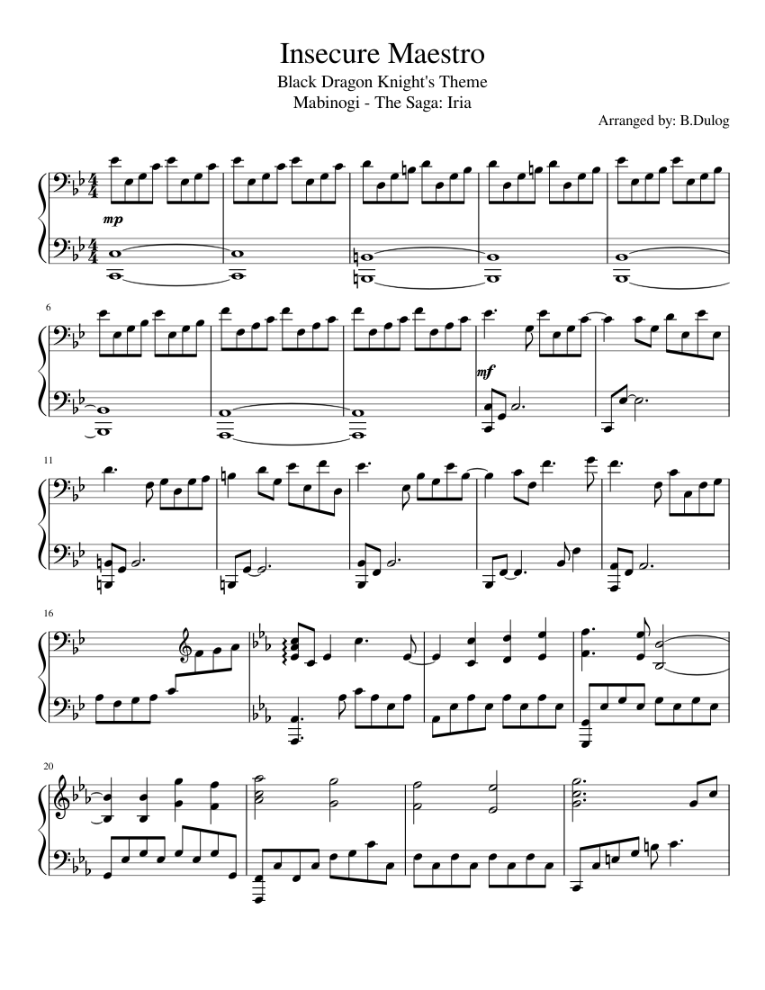 Insecure Maestro Sheet music for Piano (Solo) | Musescore.com