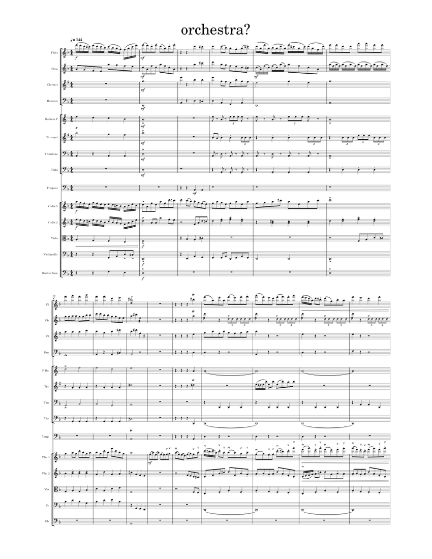 orchestra 2 1 1 Sheet music for Trombone, Tuba, Flute, Oboe & more ...