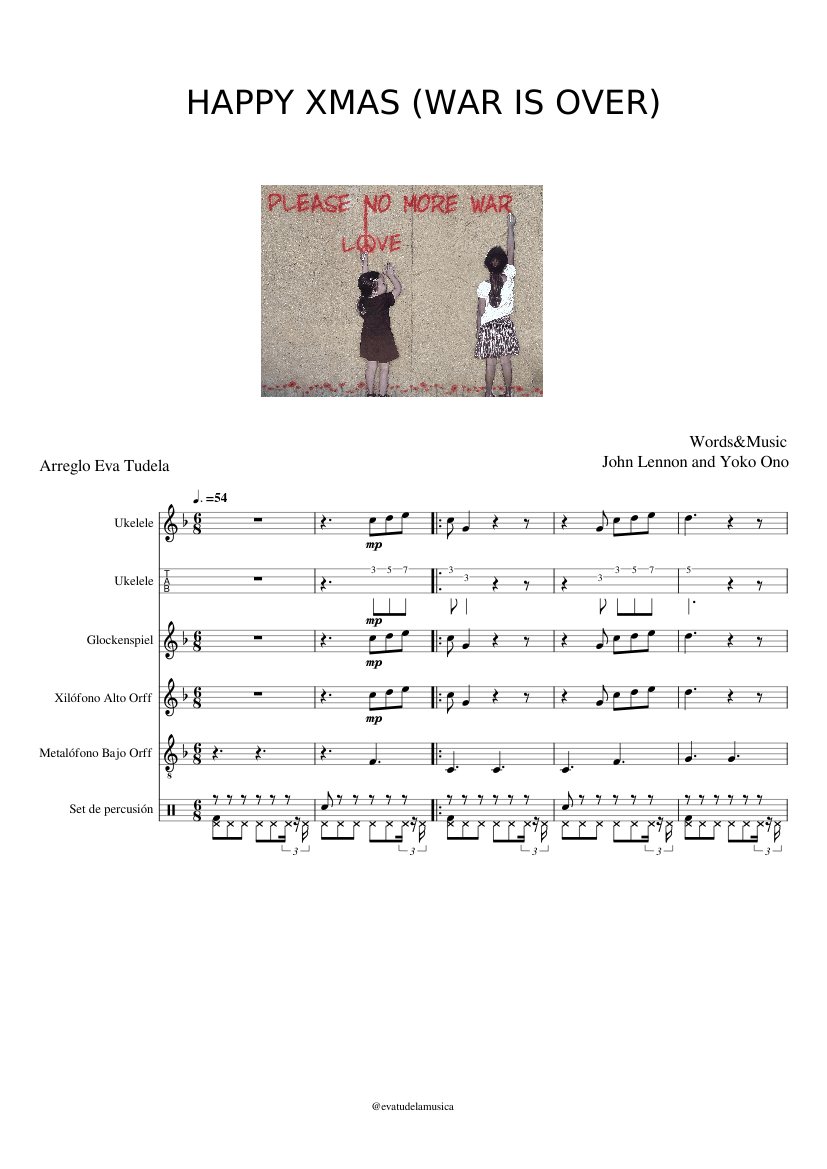 Happy Xmas (War Is Over) – John Lennon HAPPY XMAS WAR IS OVER Sheet ...